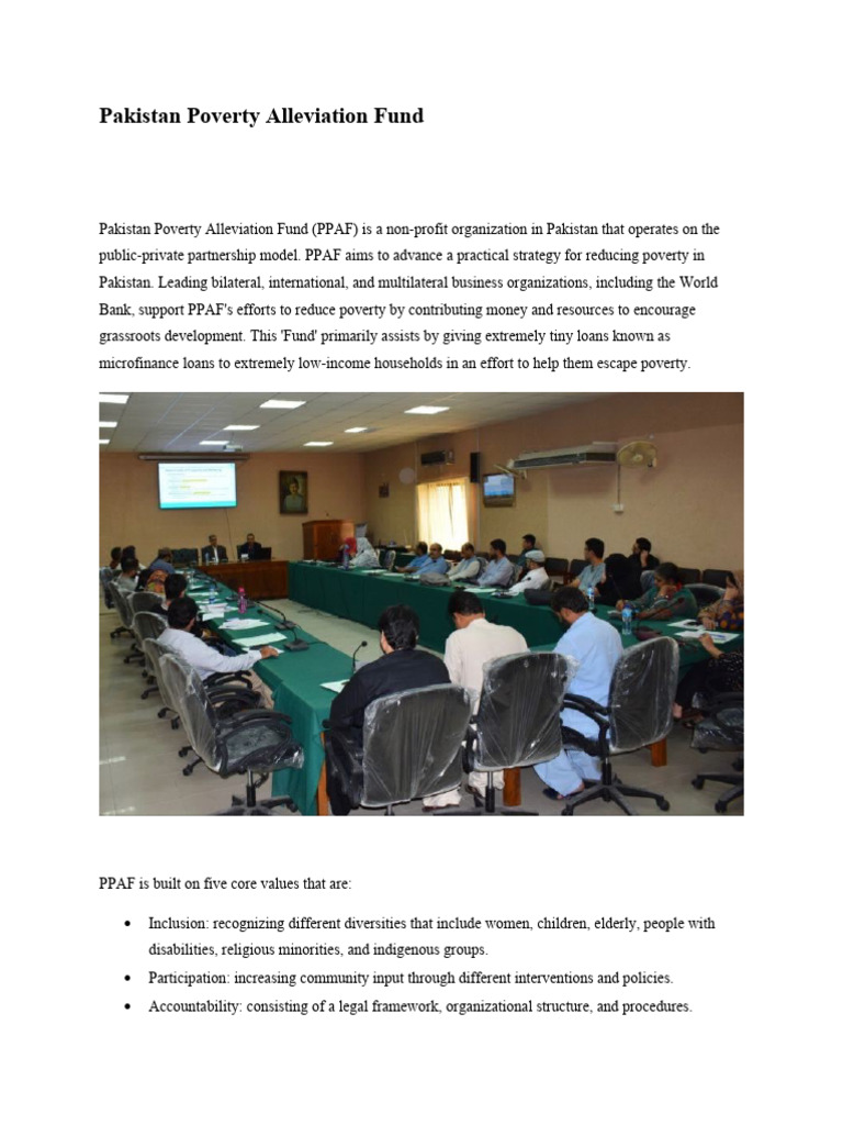 Pakistan Poverty Alleviation Fund Article Nafeesa | PDF | Poverty ...