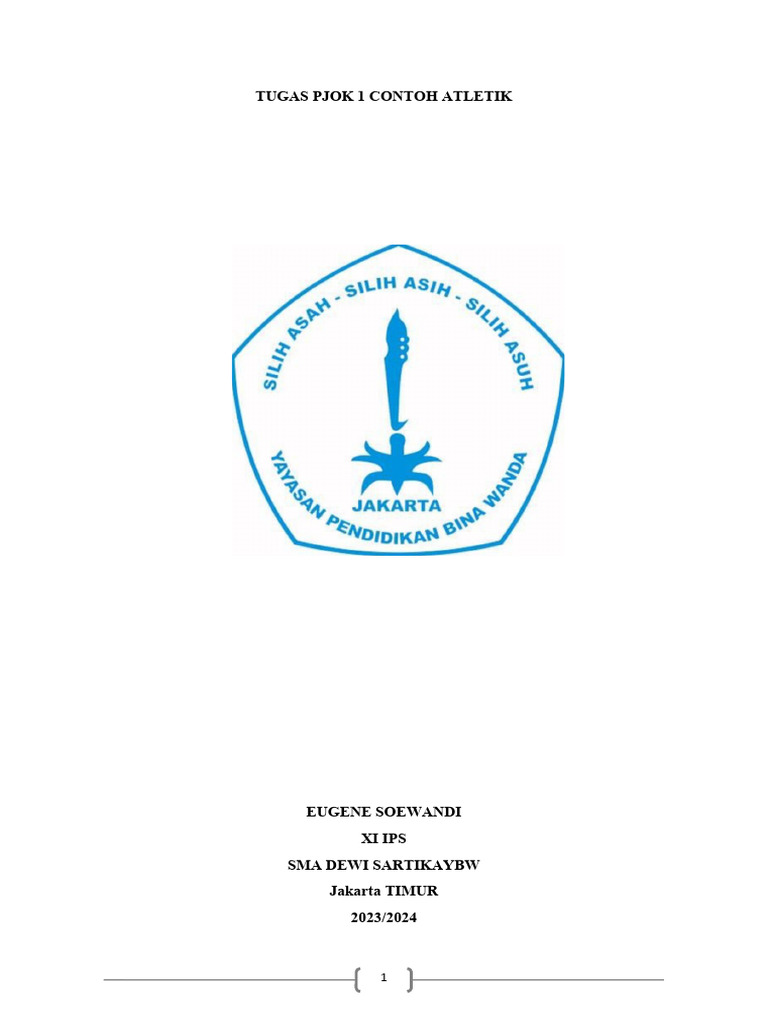 Contoh Makalah Atletik PJOK 2023 | PDF