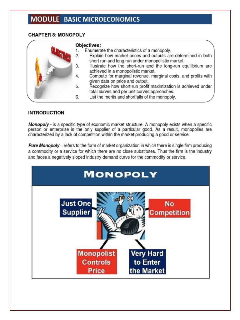 Chapter 8 - Monopoly | PDF | Monopoly | Profit (Economics)