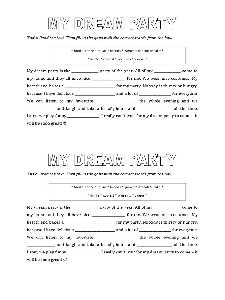 My Dream Party - Birthday Party | PDF