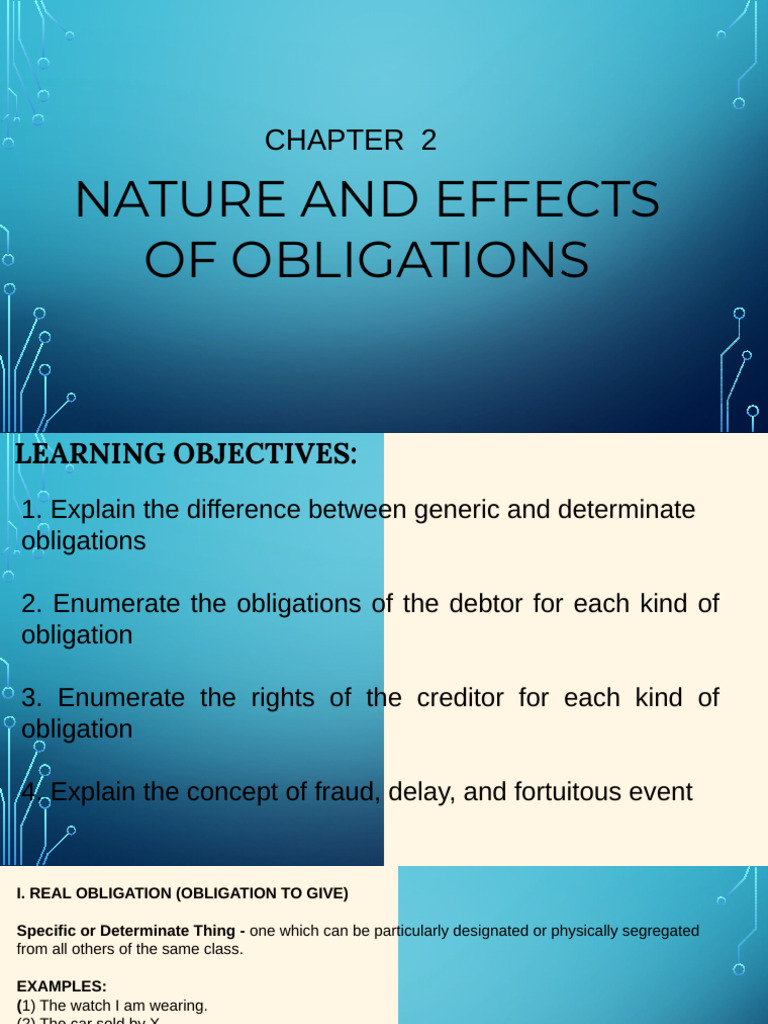 Chapter 2 Nature and Effects of Obligations | PDF | Damages | Legal ...