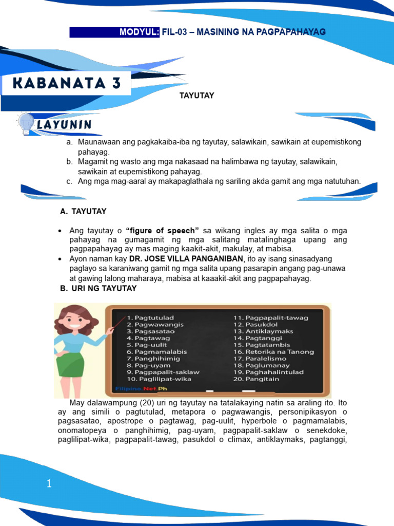 Kabanata 3 - Tayutay | PDF