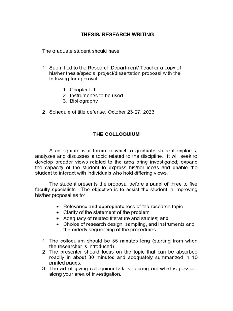 Research Thesis Guidelines | PDF | Hypothesis | Thesis Research Thesis Guidelines | PDF | Hypothesis | Thesis