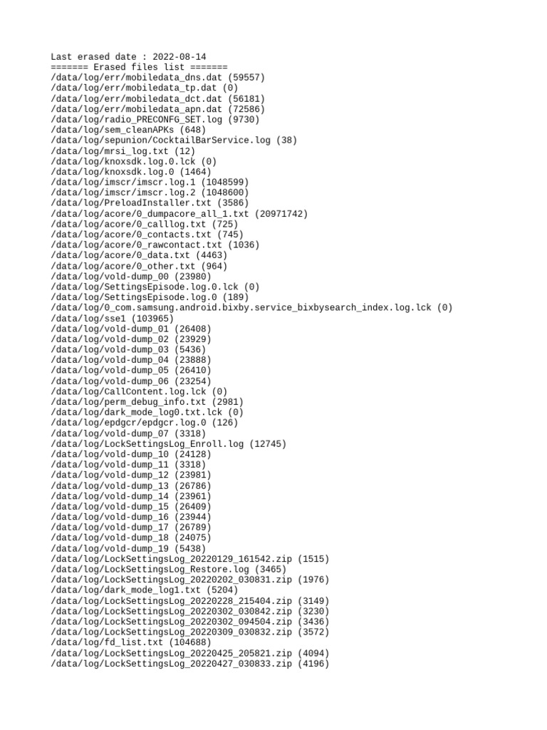 Erased Log by Sos | PDF | Text File | Information Technology Management
