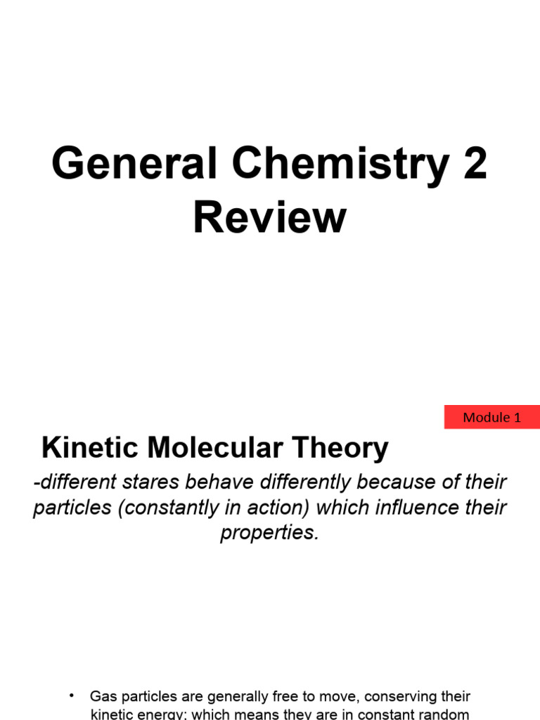 General Chemistry 2 Review | PDF | Reaction Rate | Acid