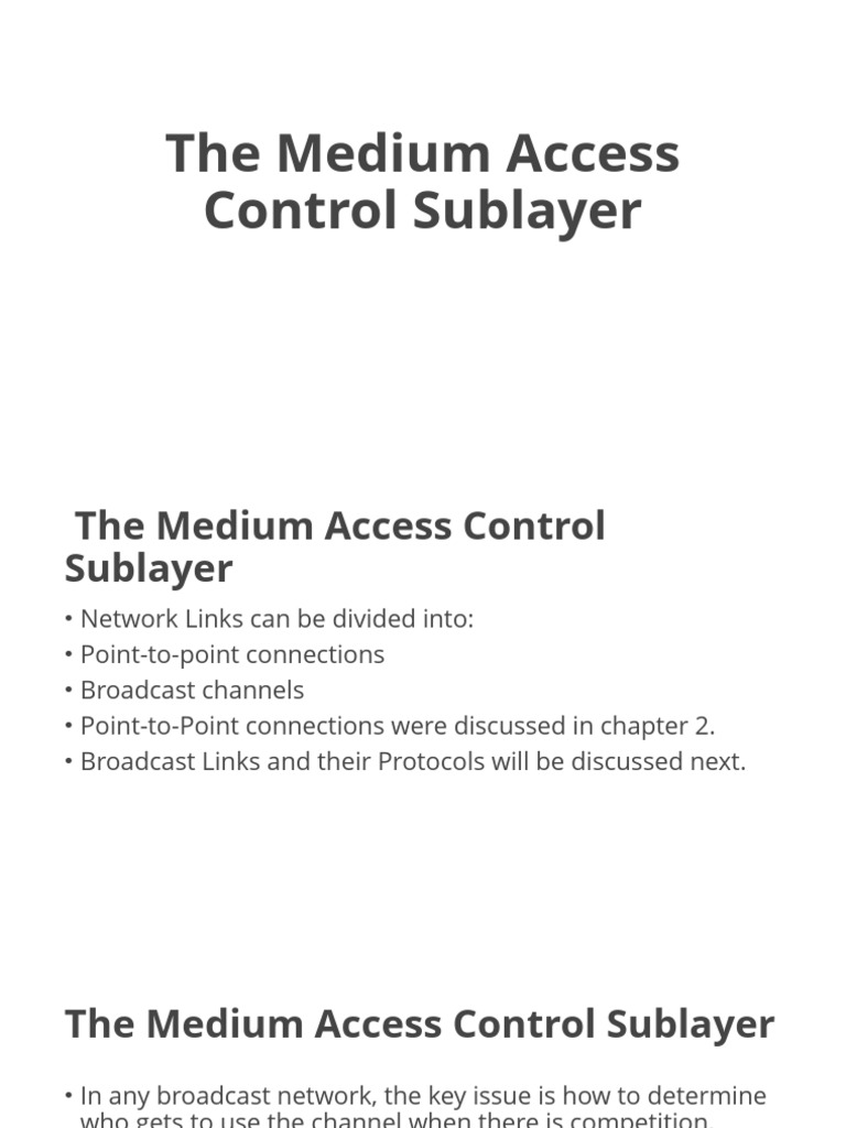 Medium Access Control Protocol | PDF | Ethernet | Wireless Lan