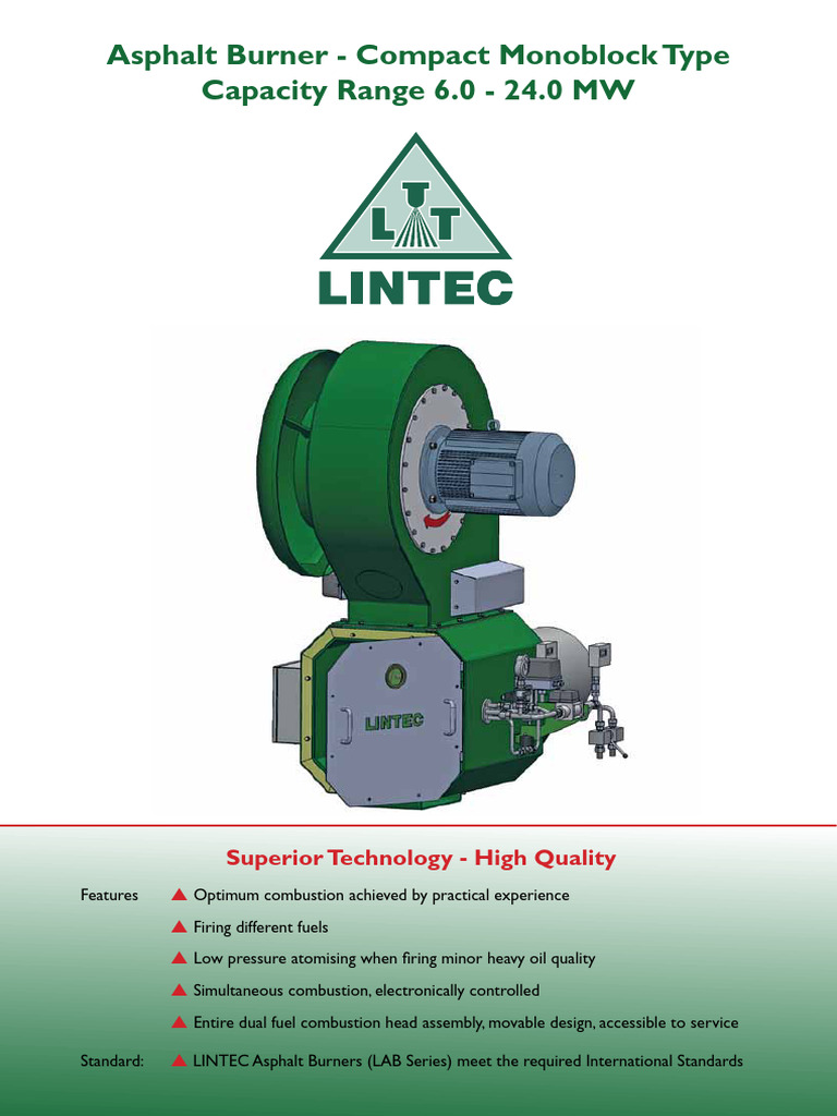LINTEC Burner En13 | PDF | Combustion | Energy Technology