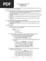 Linear Programming Past Exam Questions | PDF