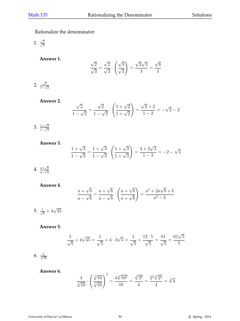 Solutions Worksheet 7 | PDF