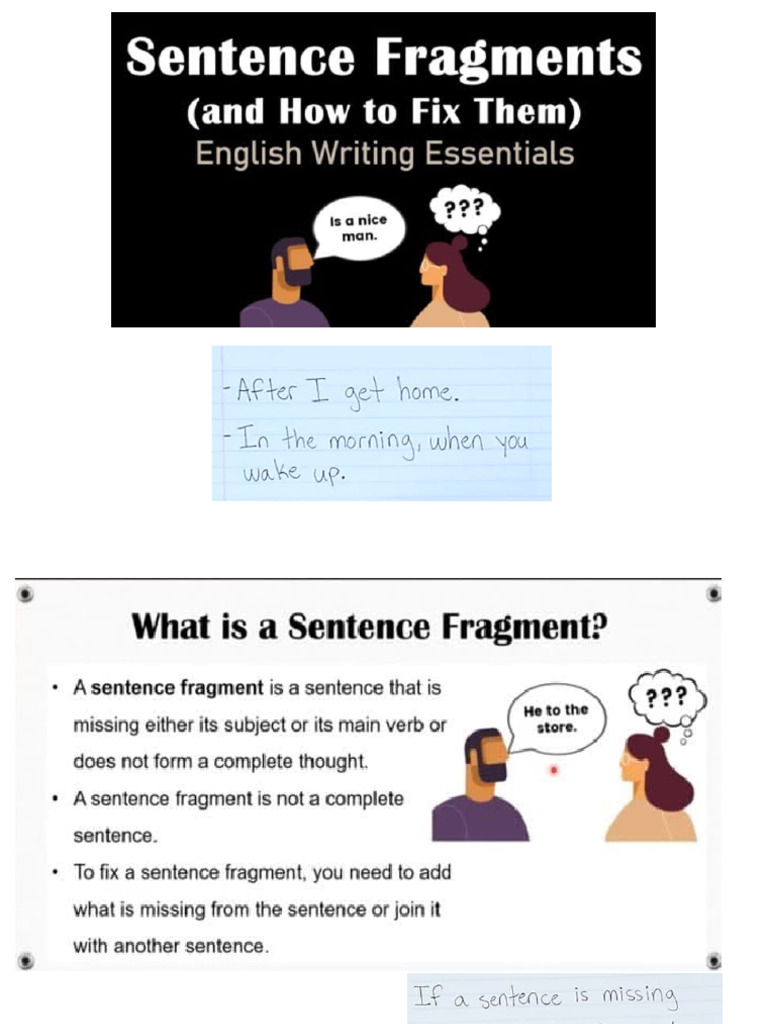 Sentence Fragment and Run-Ons | PDF