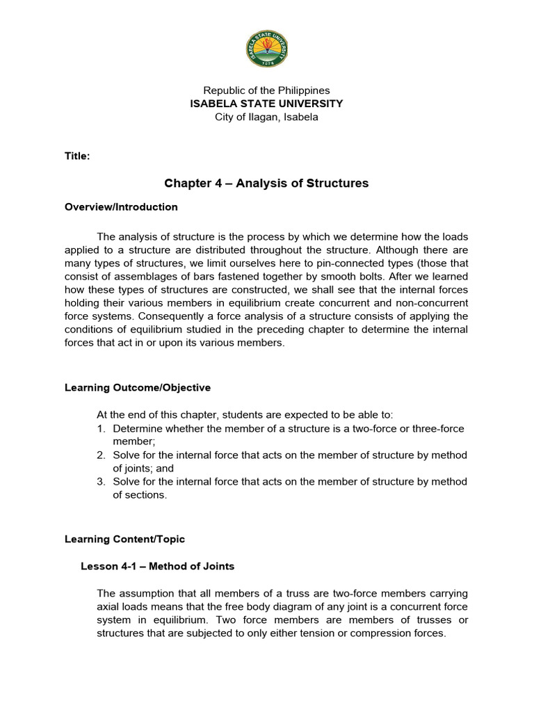 Chapter 4 | Download Free PDF | Truss | Force Chapter 4 | Download Free PDF | Truss | Force