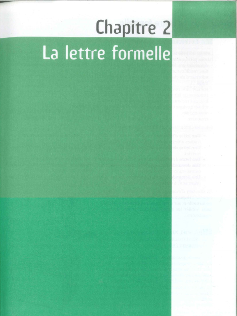 Lettre Formelle | PDF