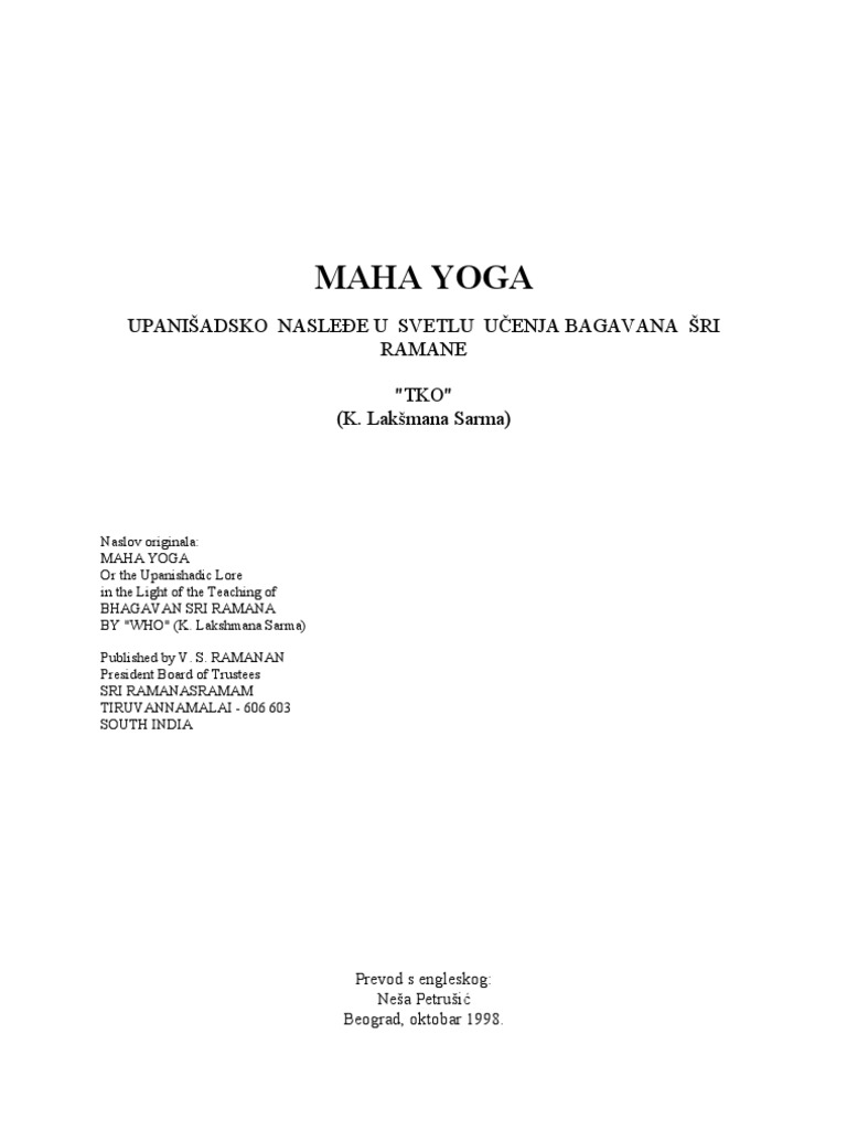 Maha Yoga | PDF