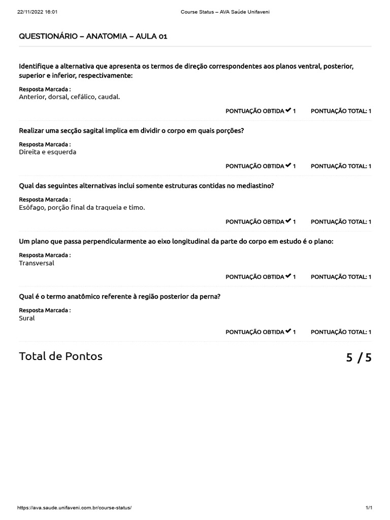 Questionário aula 1 | PDF