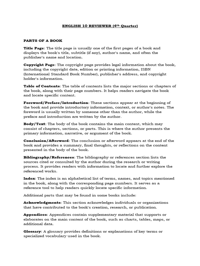 English 10 Reviewer | PDF | Validity (Statistics) | Definition