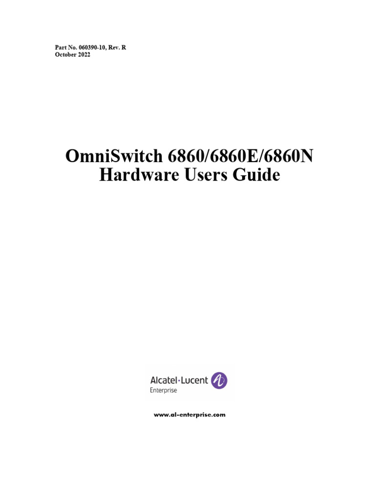 Os6860 Hdw-Revr | PDF | Computer Network | Network Switch