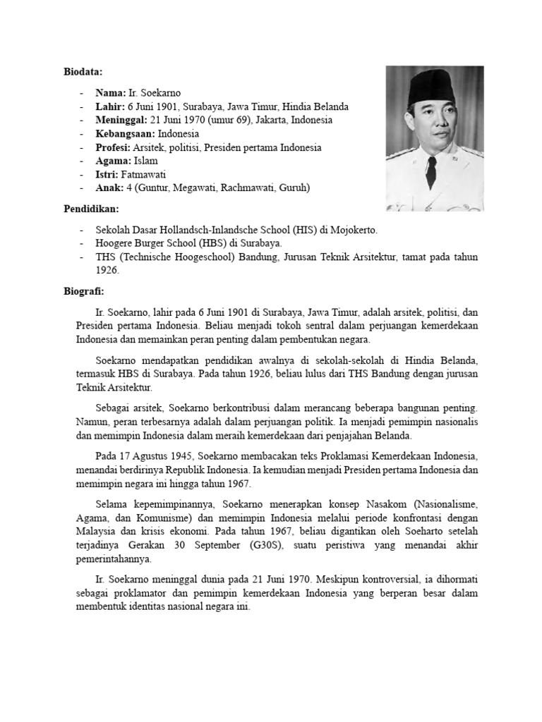 Biodata Pahlawan Nasional | PDF