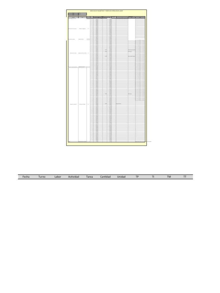 Medicion De Tiempos 07 De Abril Pdf Metalurgia Herramientas
