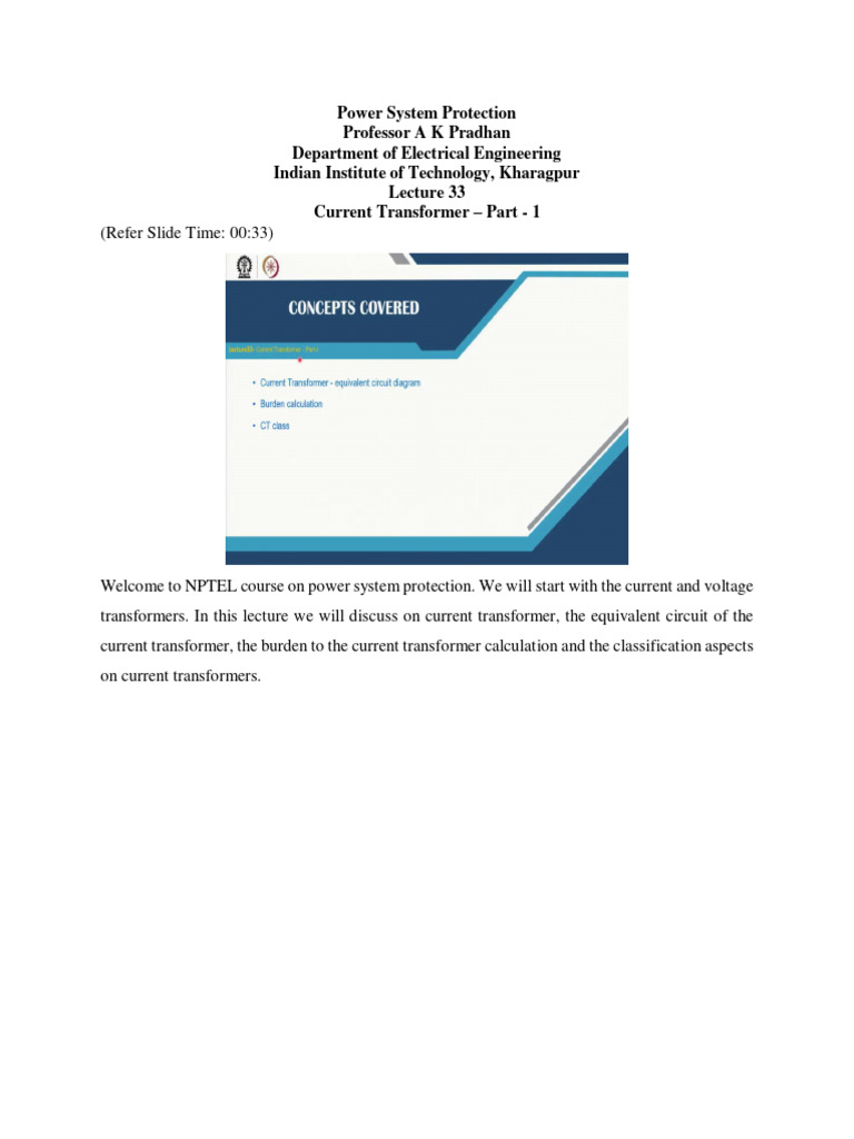 Current Transformer - Part - I | PDF | Transformer | Electrical Equipment