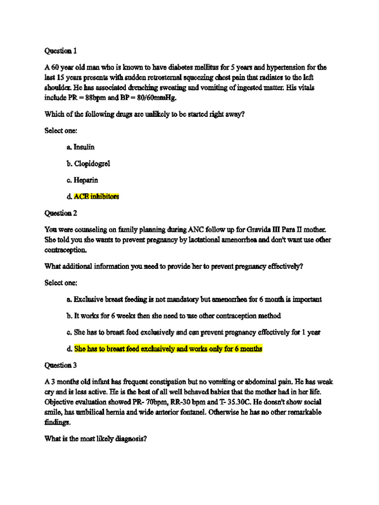 Ermp 2019 Ans | PDF | Shock (Circulatory) | Childbirth