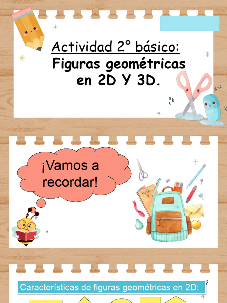 Figuras Geométricas 2D y 3D para 2° Básico | PDF | Hogar, jardinería y ...