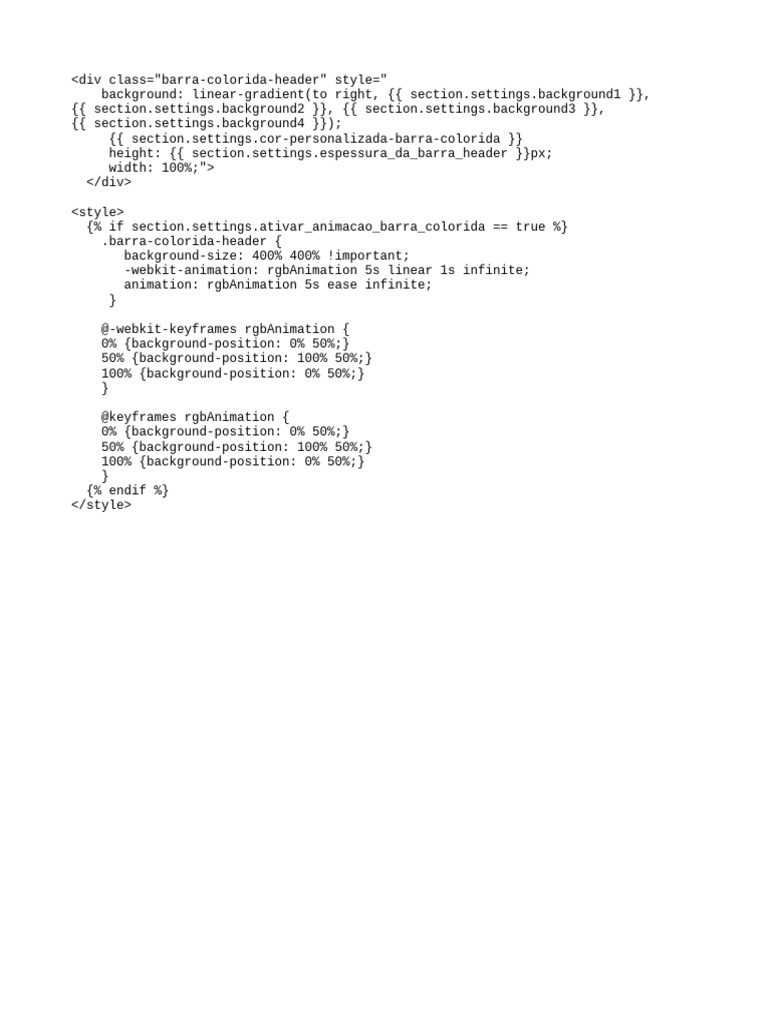 1 Criar Snippet (Script-Barra-Colorida-Header) | PDF