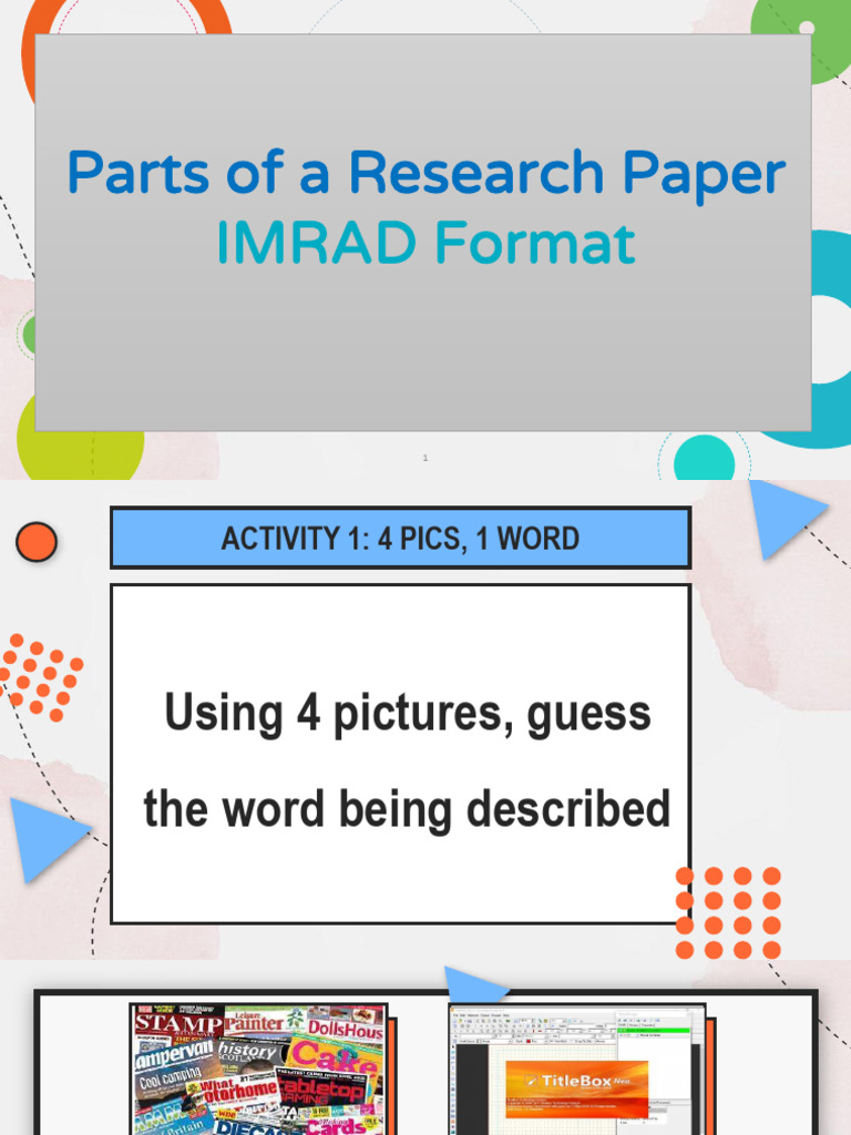 Parts of A Research Paper - IMRAD Format | PDF | Taste | Sucrose
