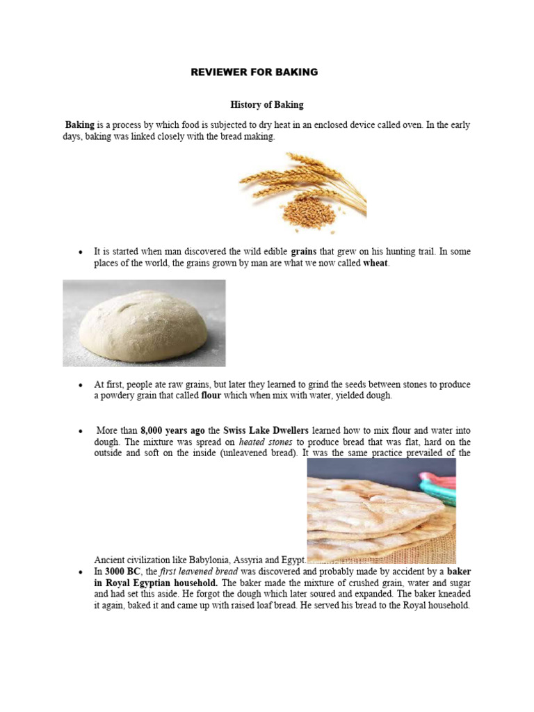 Reviewer For Baking | PDF | Baking | Breads