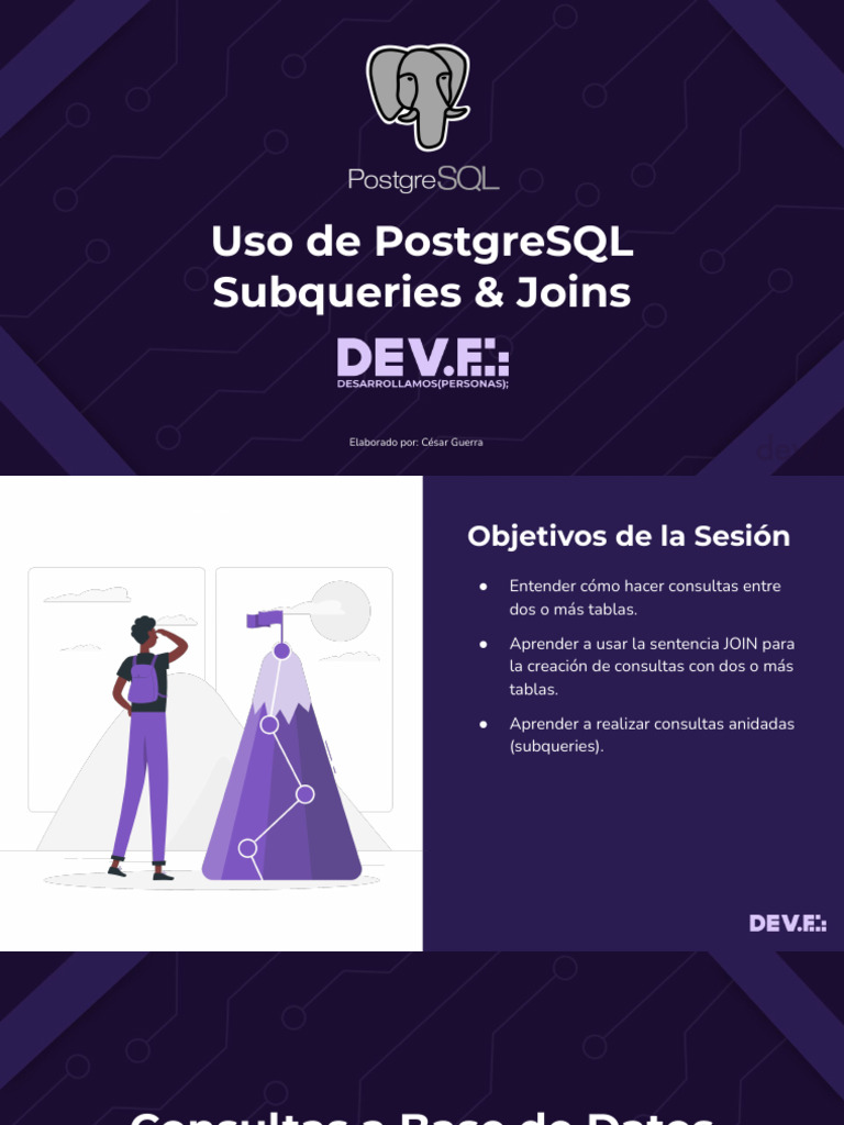 3.4 Uso de Postgres SQL - Subqueries y Joins - G9 | PDF | Bases de datos | Gestión de datos