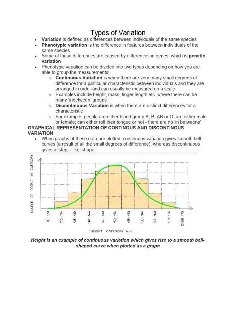 Variation and Selection Naotes | PDF | Natural Selection | Mutation