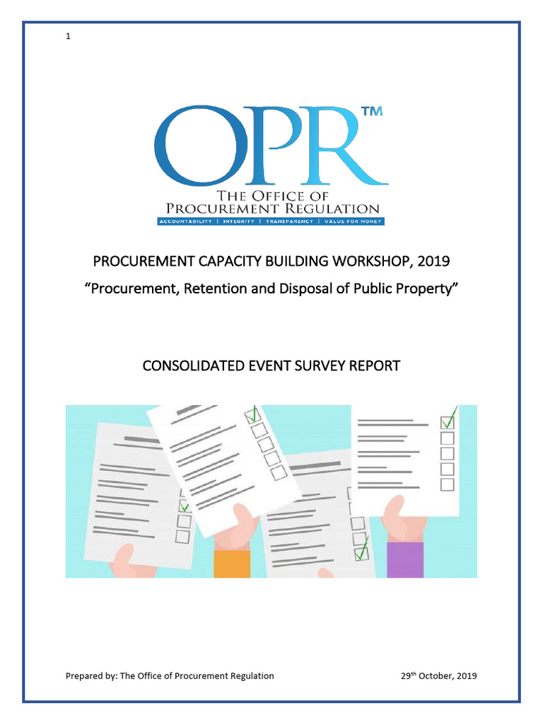 Capacity Building Workshop, 2019 Consolidated | PDF | Procurement | Evaluation