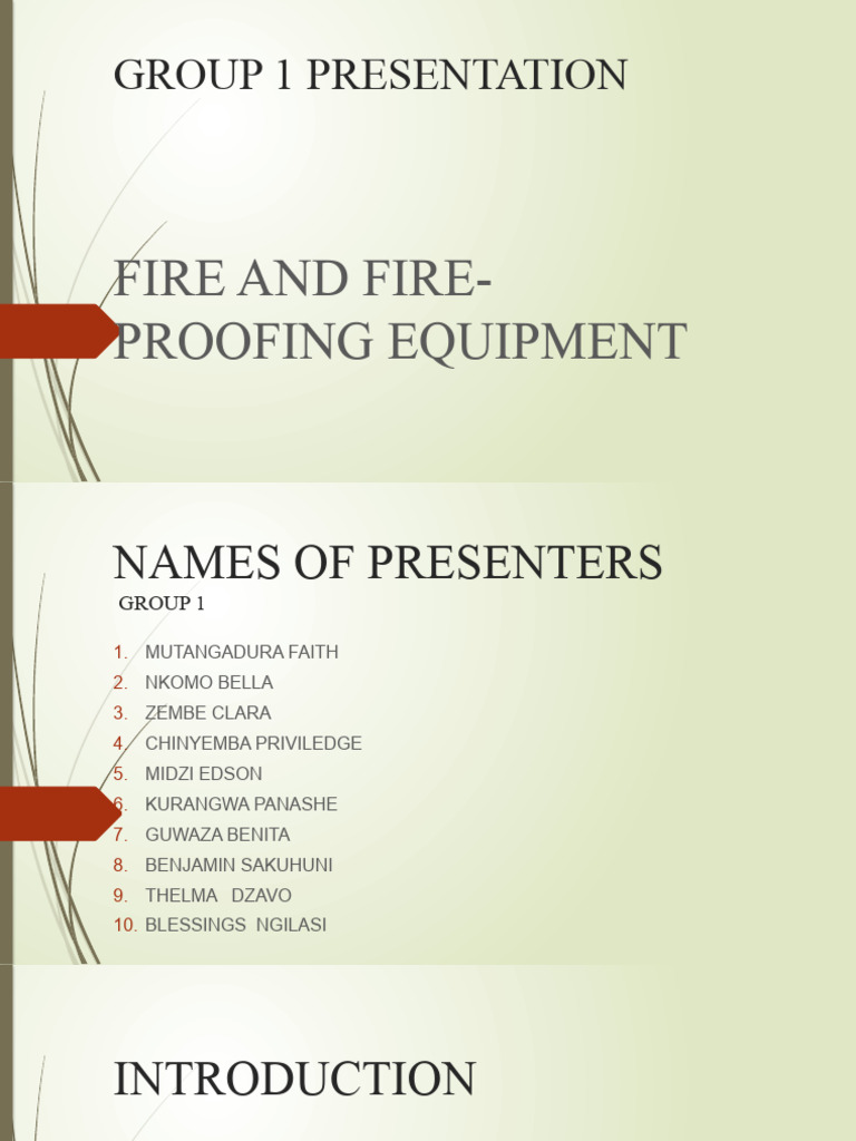 Group 1 Presentation-1-2 | PDF | Fire Sprinkler System | Firefighting