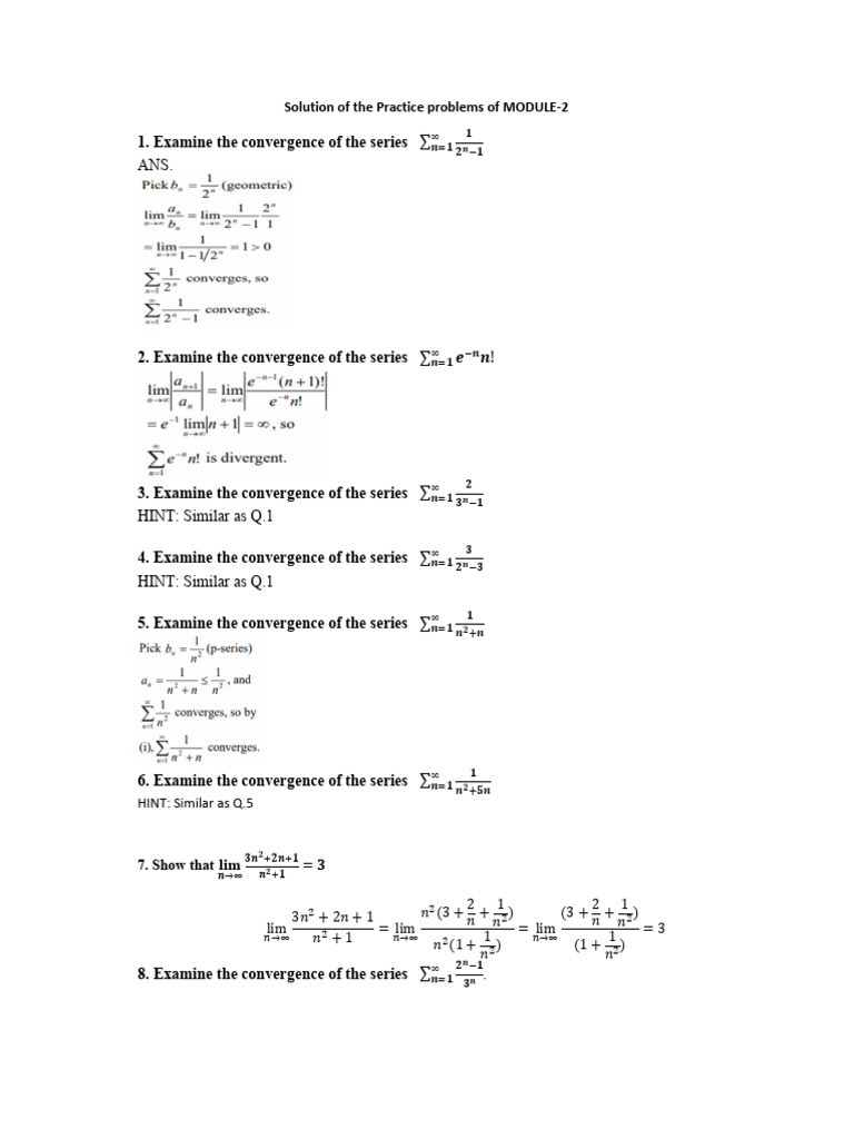 Module 2 Question Bank Solution - BSCG102 | PDF | Mathematical Analysis | Applied Mathematics