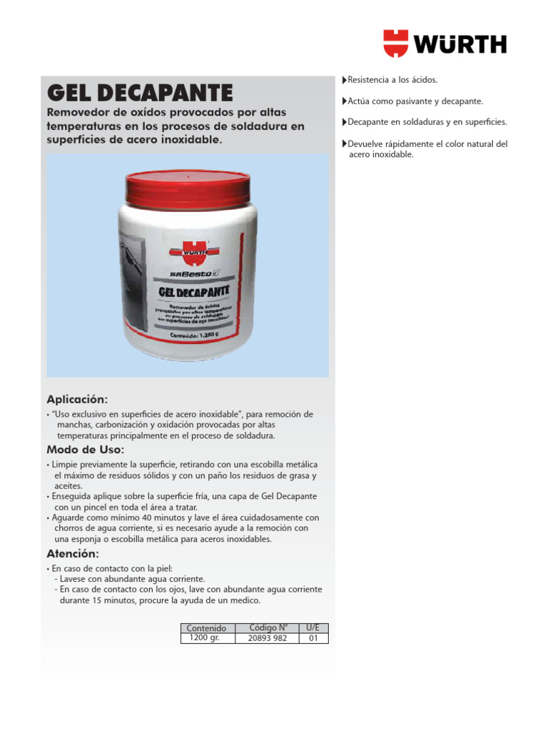 Gel Decapante | PDF | Cocina, comidas y vino | Hogar, jardinería y ...