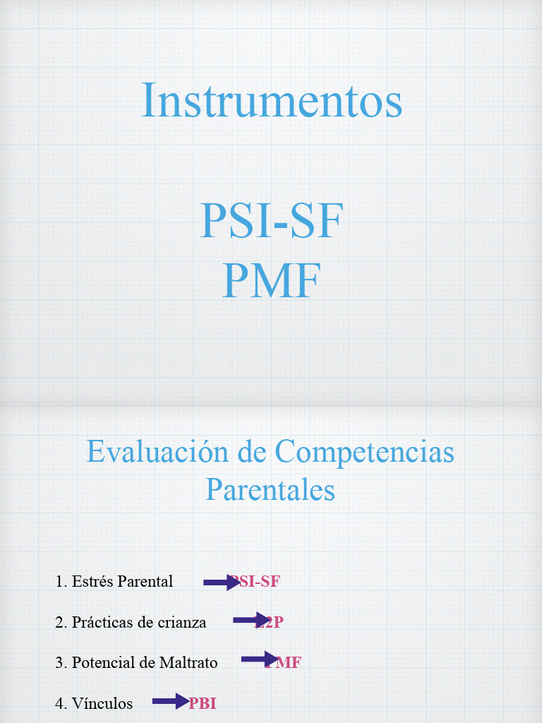 Psi-Sf, PMF | PDF | Abuso infantil | Estrés (biología)