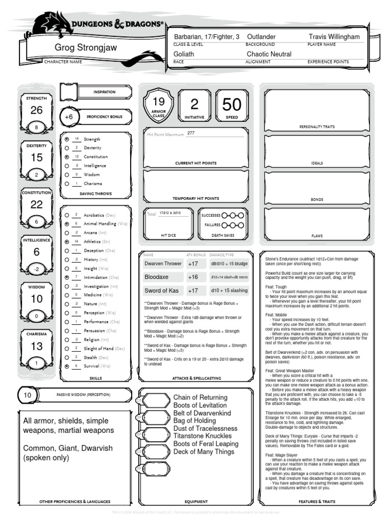 Grog L20 | PDF | Fantasy Role Playing Games | Gaming