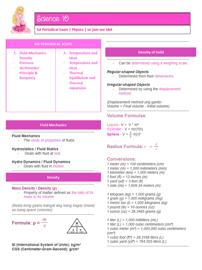 G10-1 - Physics | PDF | Buoyancy | Density