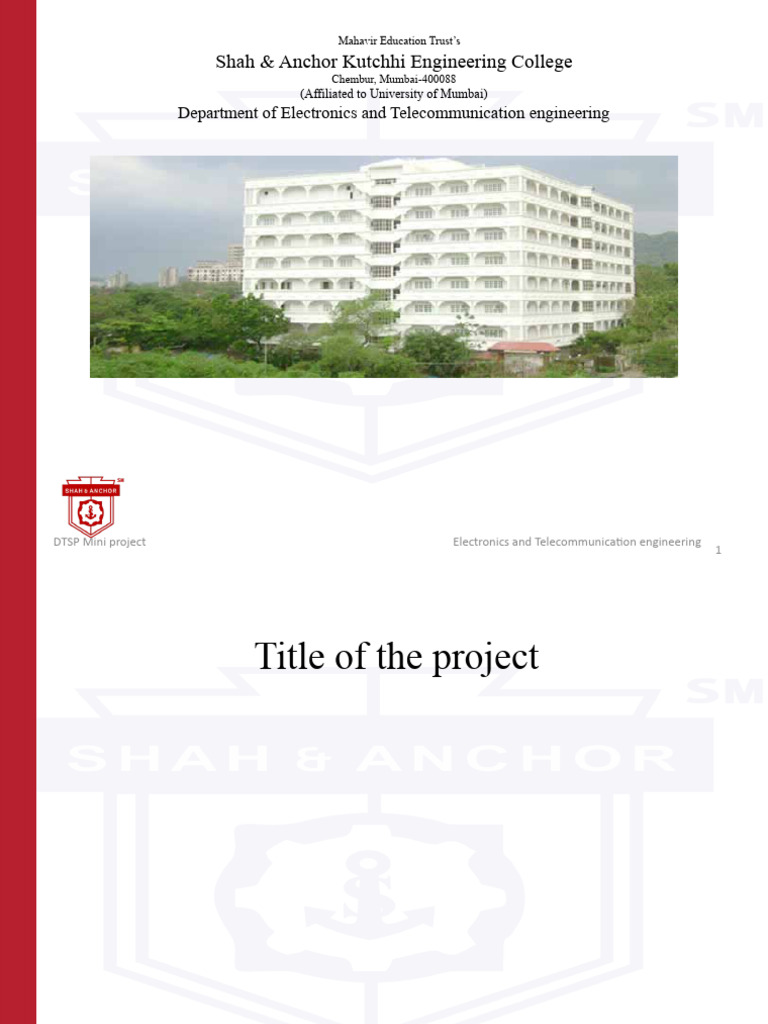 DTSP Miniproj PPT Format | PDF