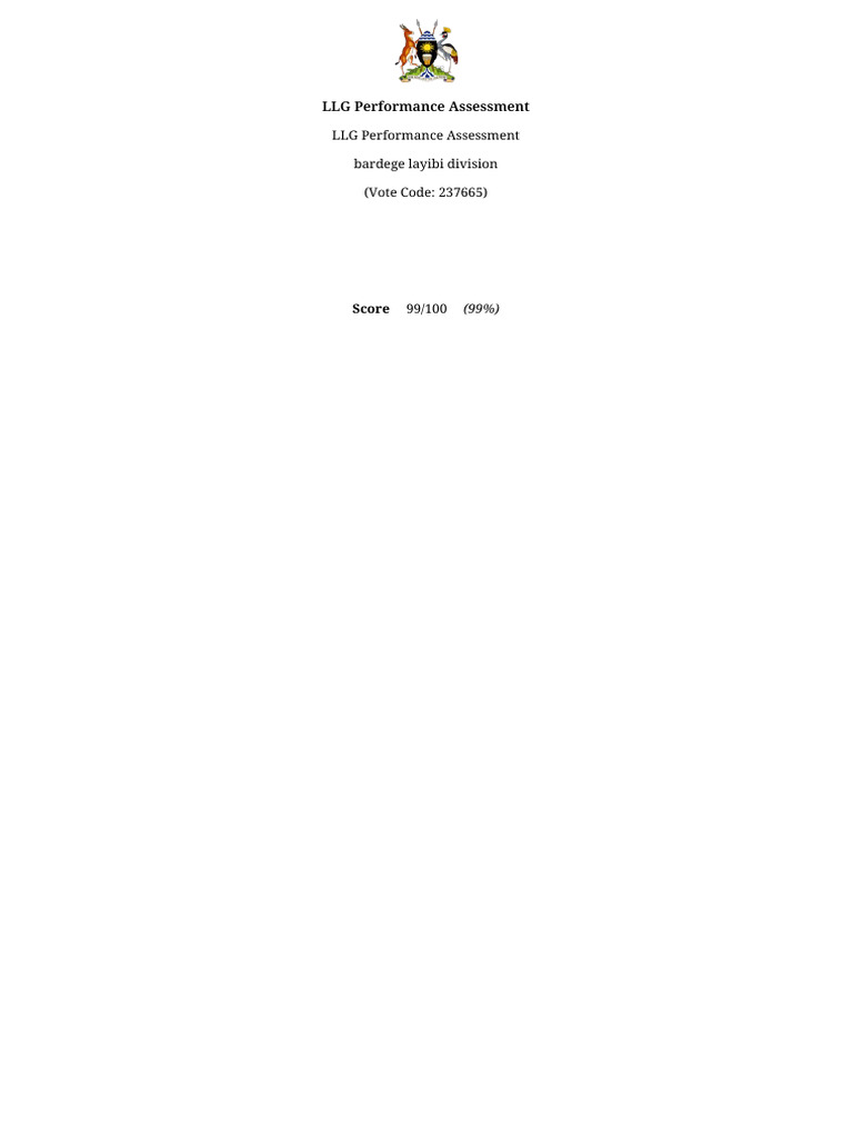 Bardege Layibi Division Llg Performance Assessment Full Assessment ...