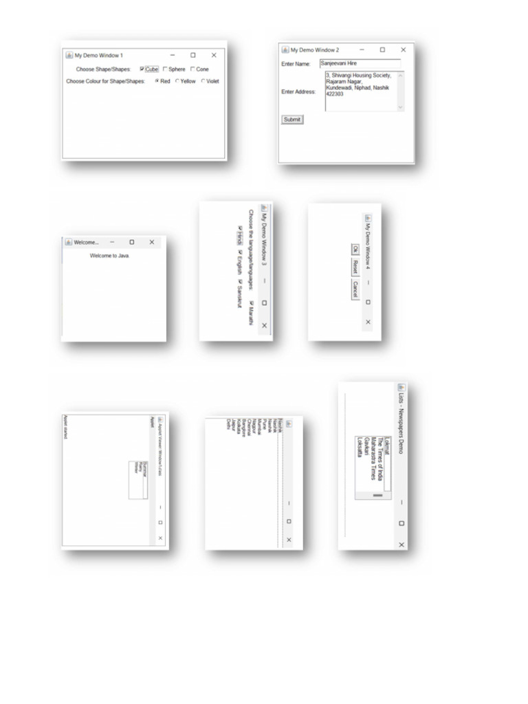 Output of AJP Program | PDF