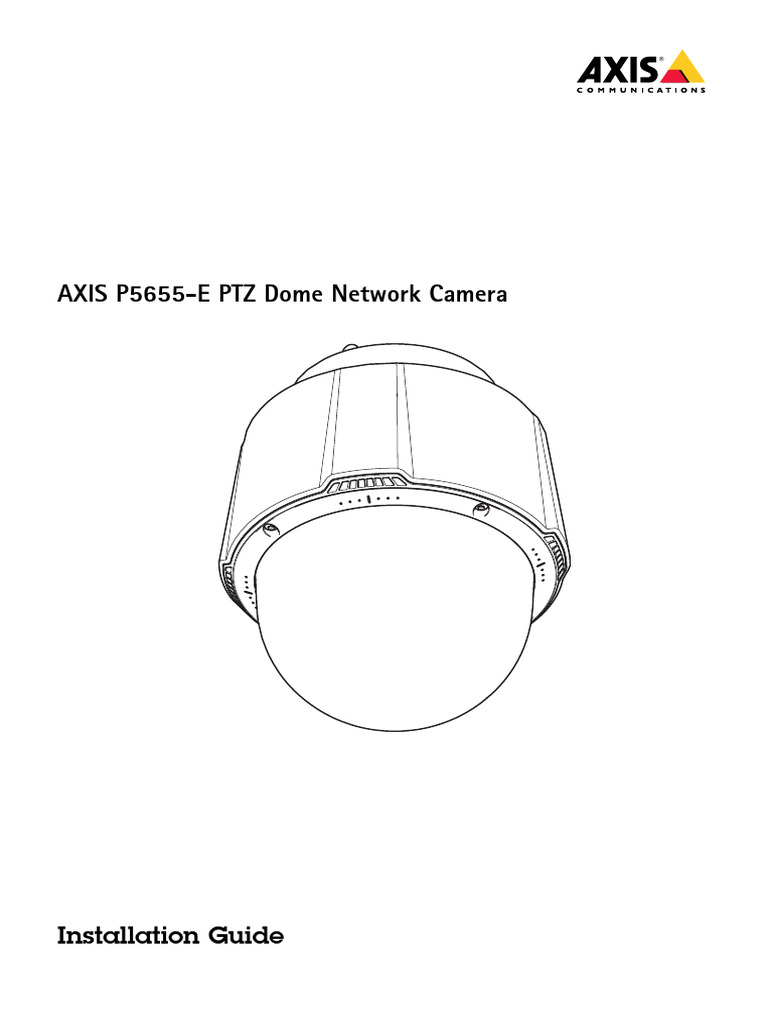 Axis P5655e - Installation Guide | PDF | Electromagnetic Interference ...