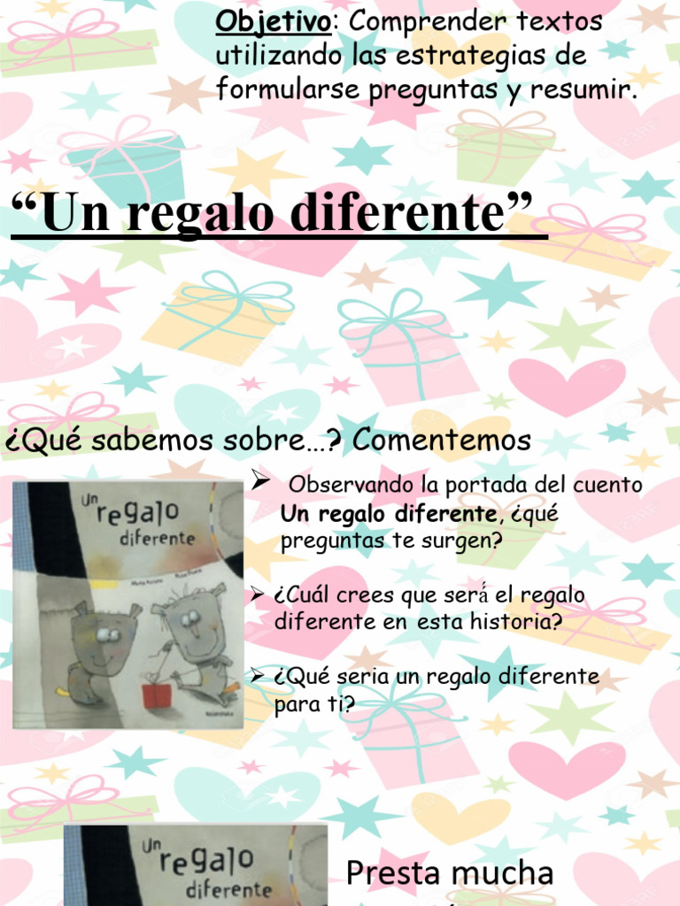 Actividades de lectura: Un regalo diferente | PDF