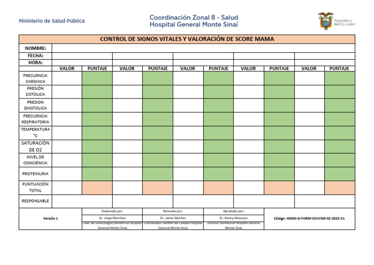 Tabla de Score Mama 2025 | PDF