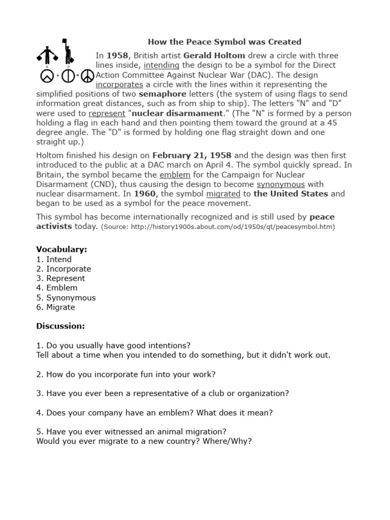 History of The Peace Sign | PDF | International Security ...