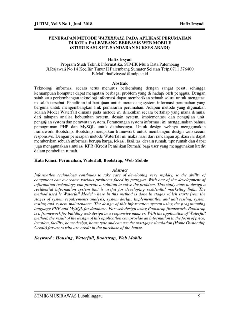 Penerapan Metode Waterfall Pada Aplikasi | PDF