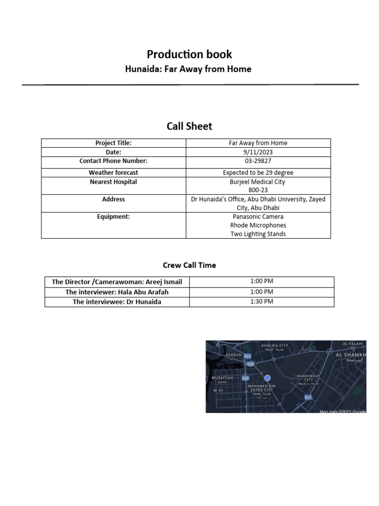 Production Book | PDF