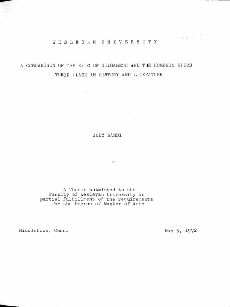 A Comparison of The Epic of Gilgamesh and The Homeric Epics (PDFDrive) | PDF | Epic Of Gilgamesh ...