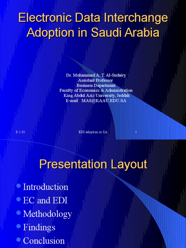 EDI Adoption in Saudi Arabia-Ncc16 | PDF | Electronic Data Interchange ...