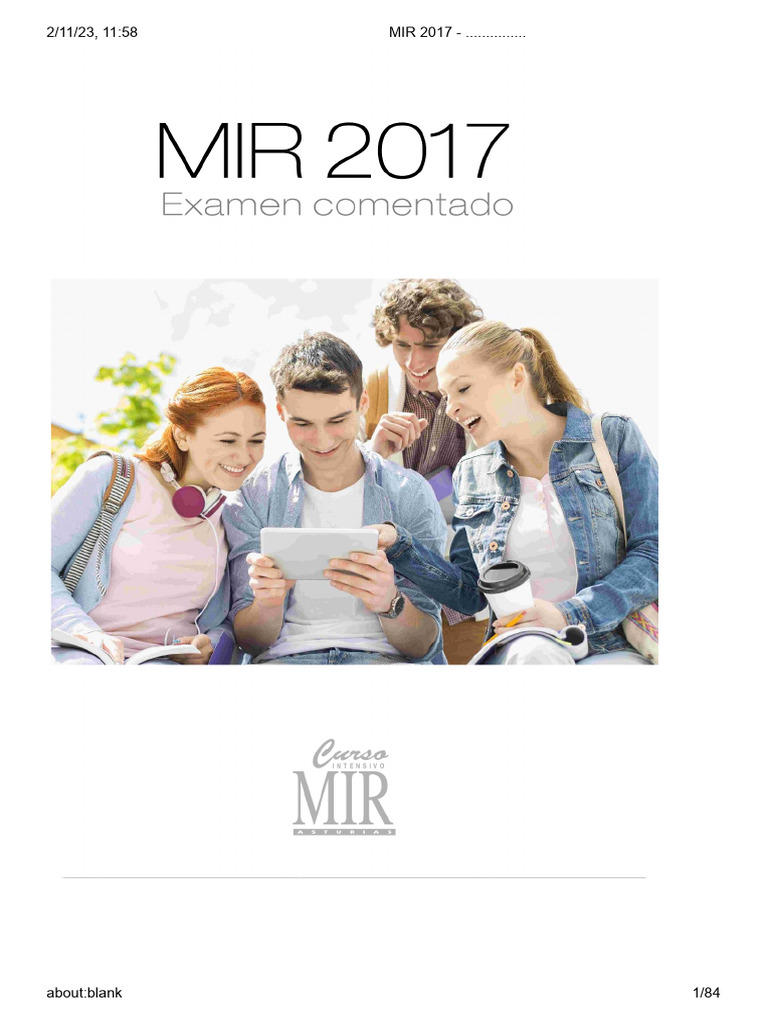 Examen MIR 2017 Comentado | PDF | Medicina CLINICA | Especialidades Medicas