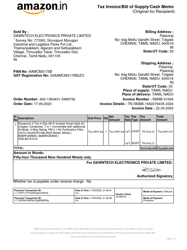 AC Invoice | PDF | Invoice | Government Finances